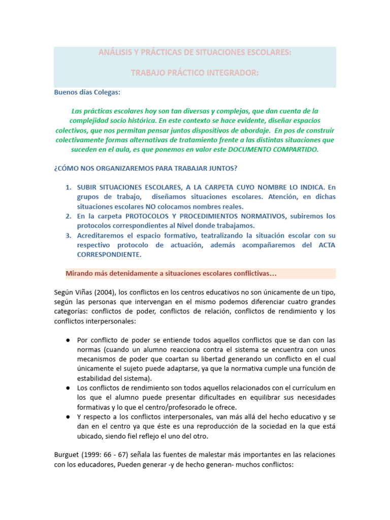 TP Integrador | PDF | Maestros | Comportamiento