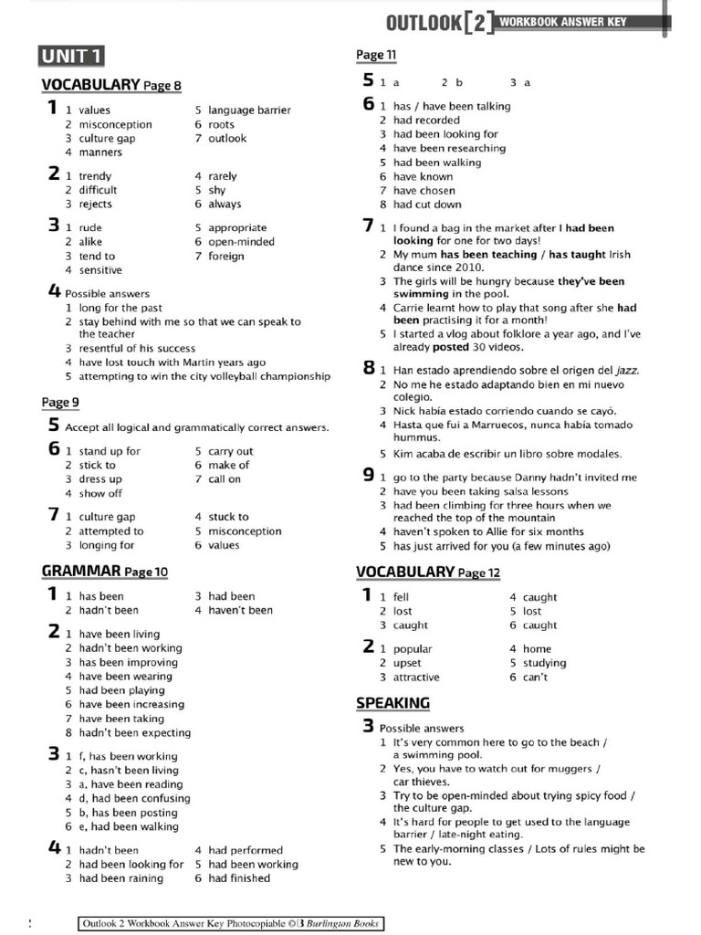 Key Grammar Practice Unit 1 | PDF