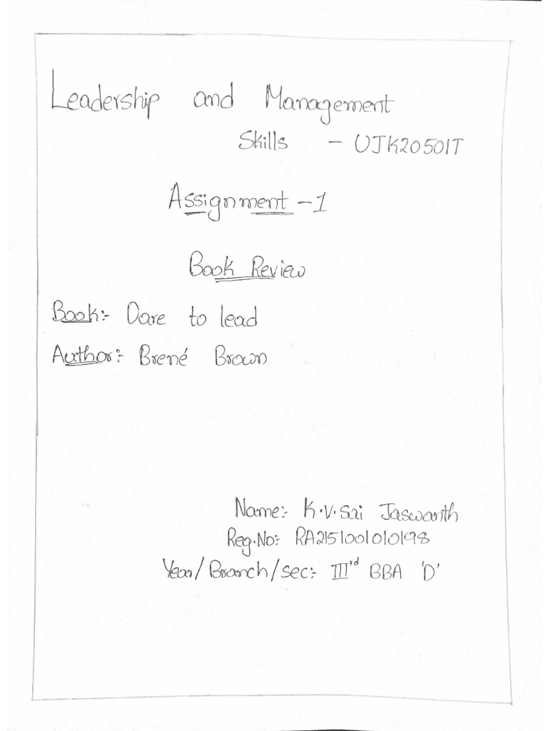 Leadership Book Review(Jashh) | PDF