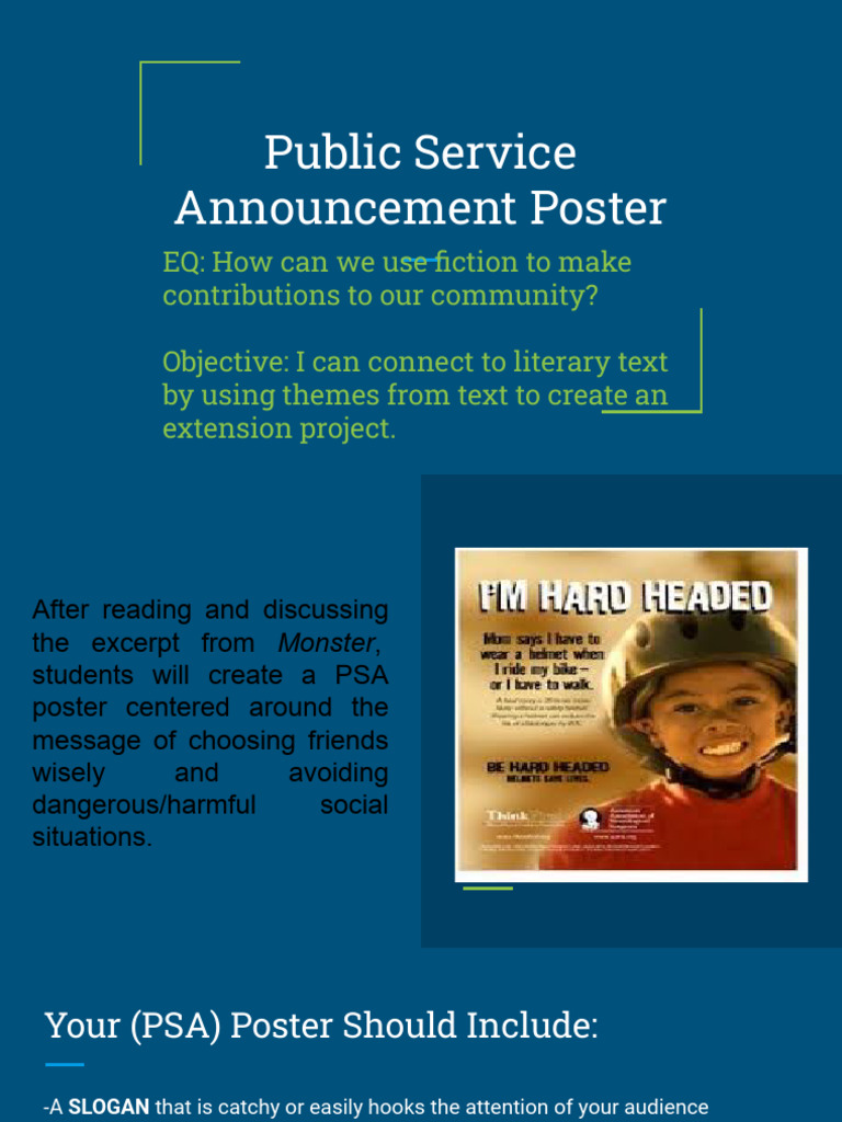 Public Service Announcement Mini Project | PDF