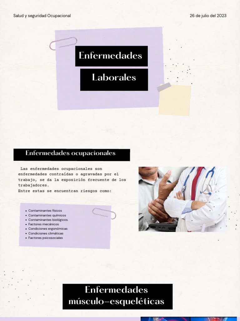 Enfermedades Laborales | PDF | Enfermedades y trastornos | Medicina CLINICA