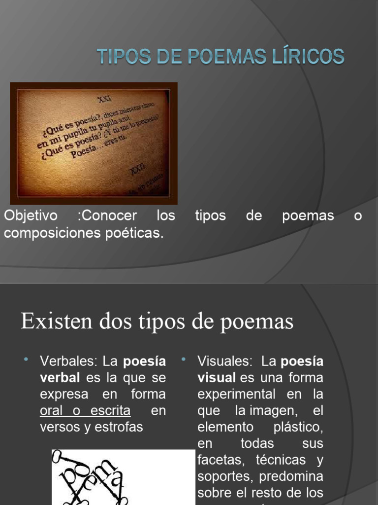 Tipos de Poemas LÃ­ricos | PDF | Poesía | Haiku