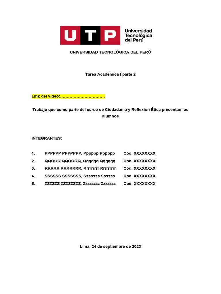 Carátula TA1 Parte 2 | PDF | Informática