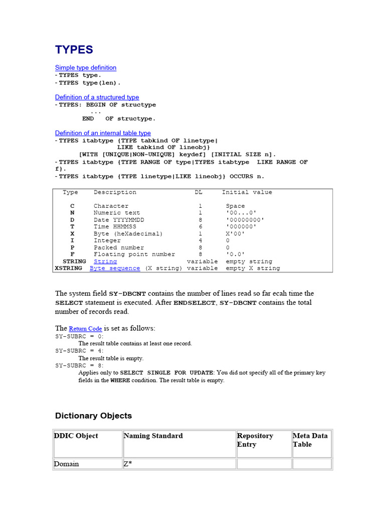 Sap Abap Naming Conventions | PDF | Parameter (Computer Programming) | Class (Computer Programming)