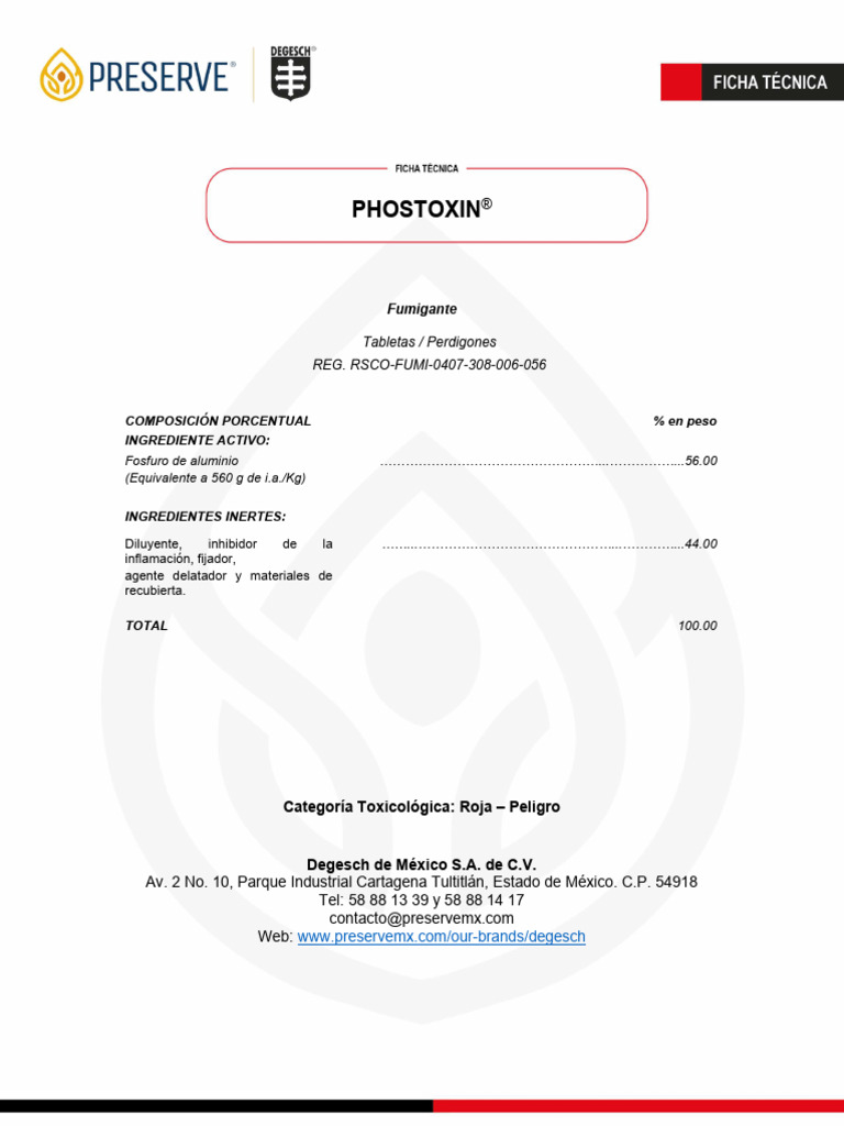Ft Phostoxin V3 Pdf Agua Pesticida