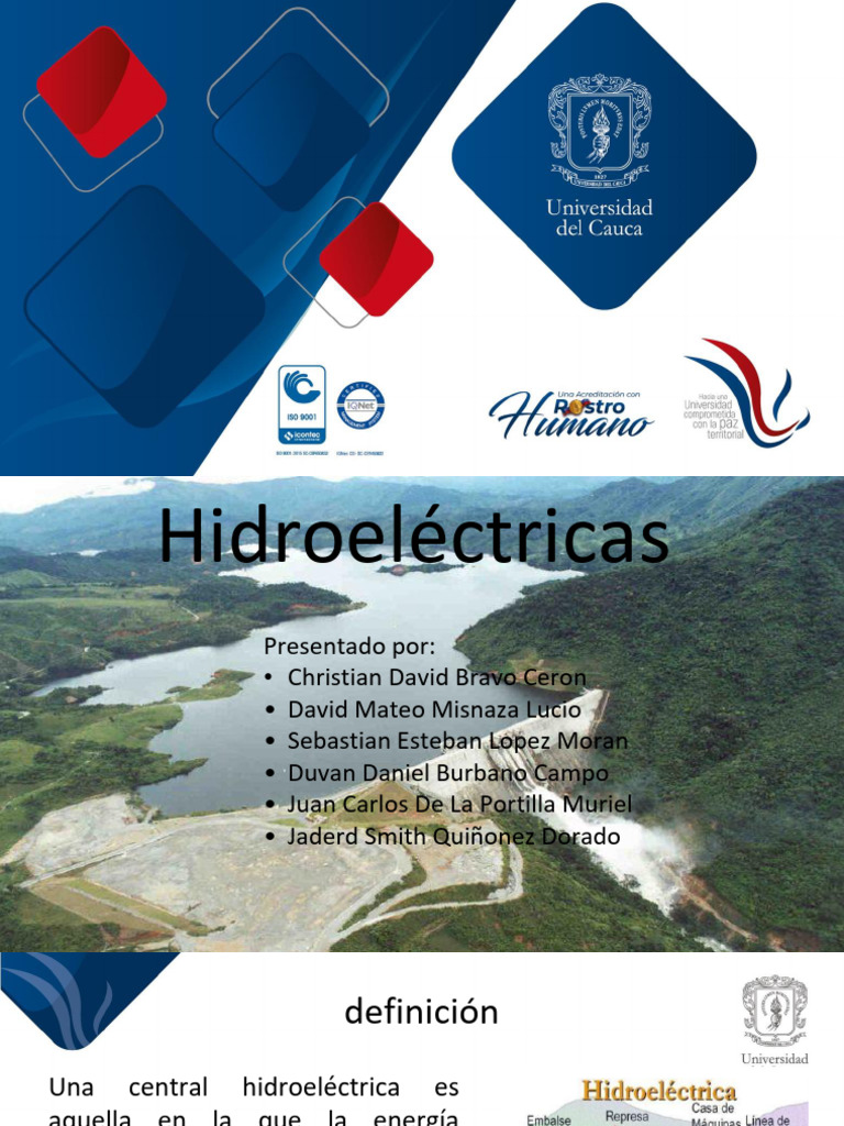 Presentacion Hidroelectricas | PDF | Hidroelectricidad | Represa