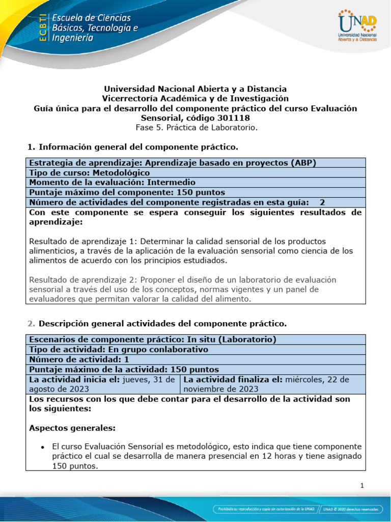 Guía para el desarrollo del componente práctico y rúbrica de evaluación - Fase 5 - Componente ...