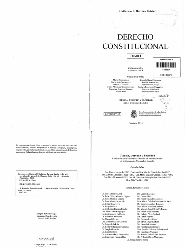 Derecho Constitucional t 1 | PDF