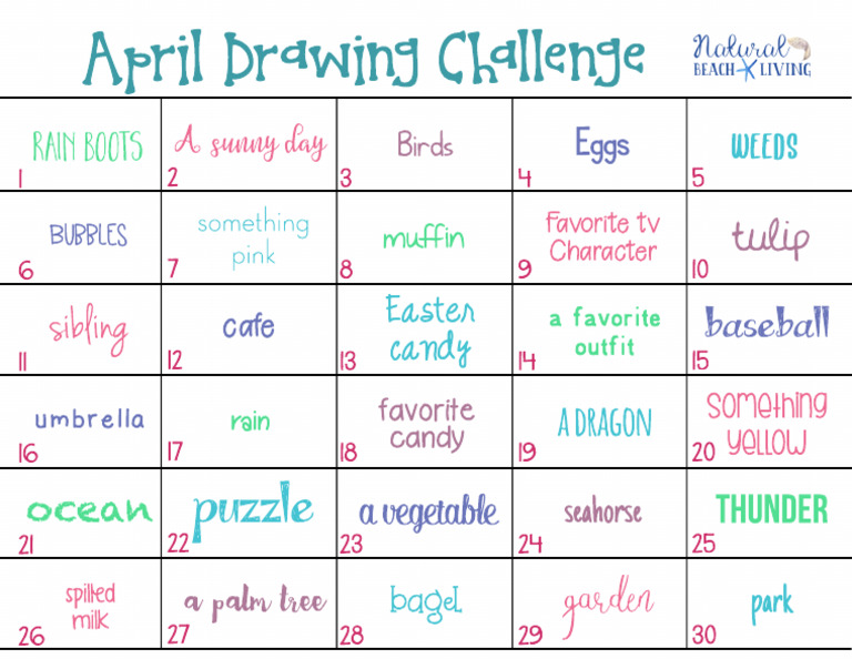 April Drawing Challenge | PDF
