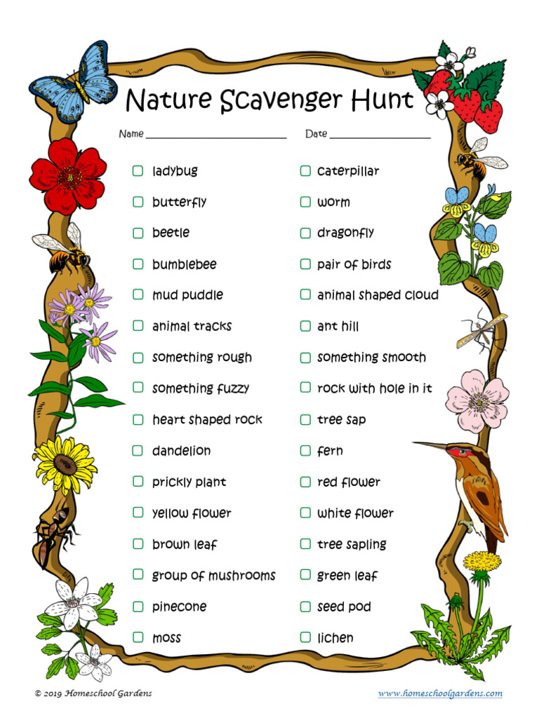 Nature Scavenger Hunt Checklist | PDF