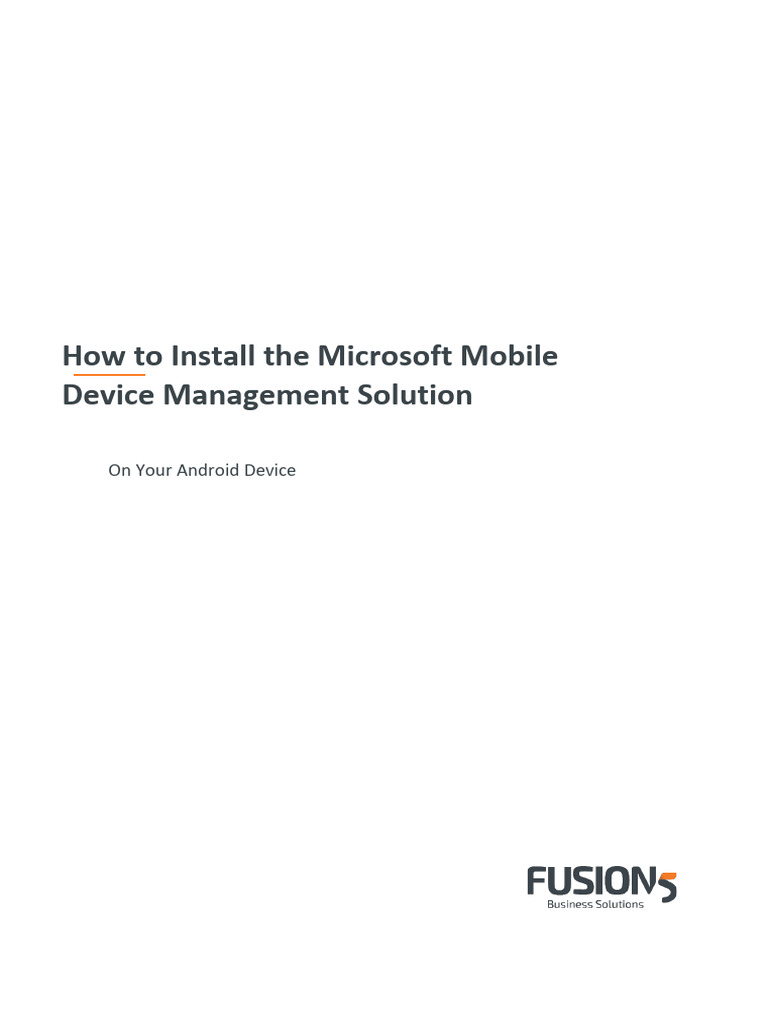 Android MDM Instructions | PDF