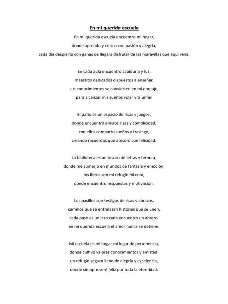 Escuela Querida | PDF