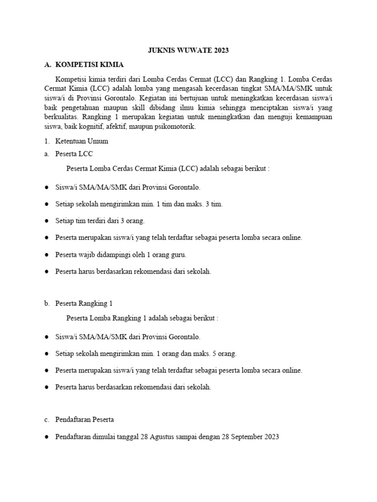 Juknis Koki 2023 | PDF