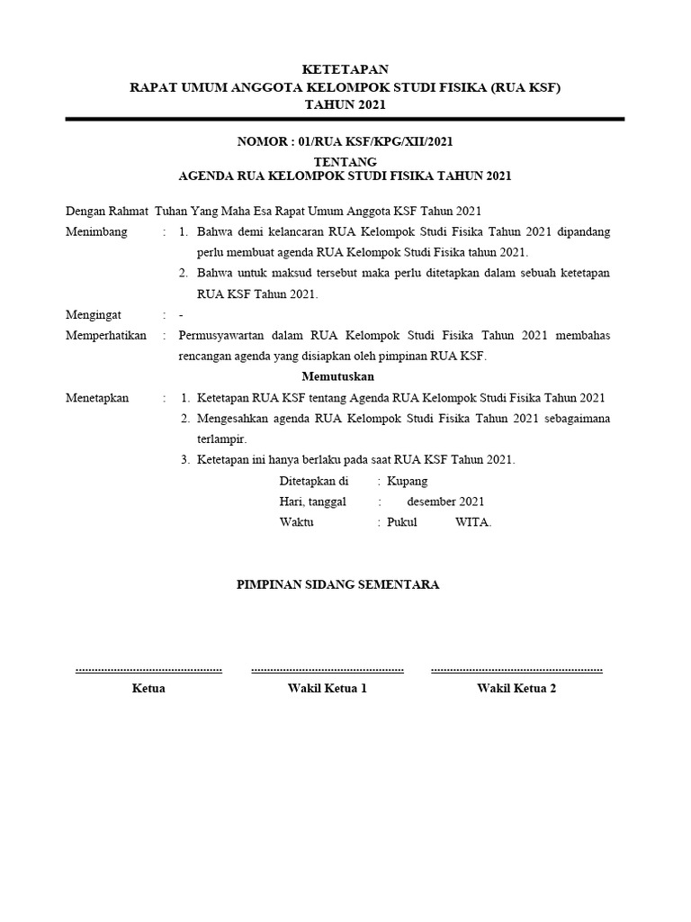 Surat Ketetapan | PDF