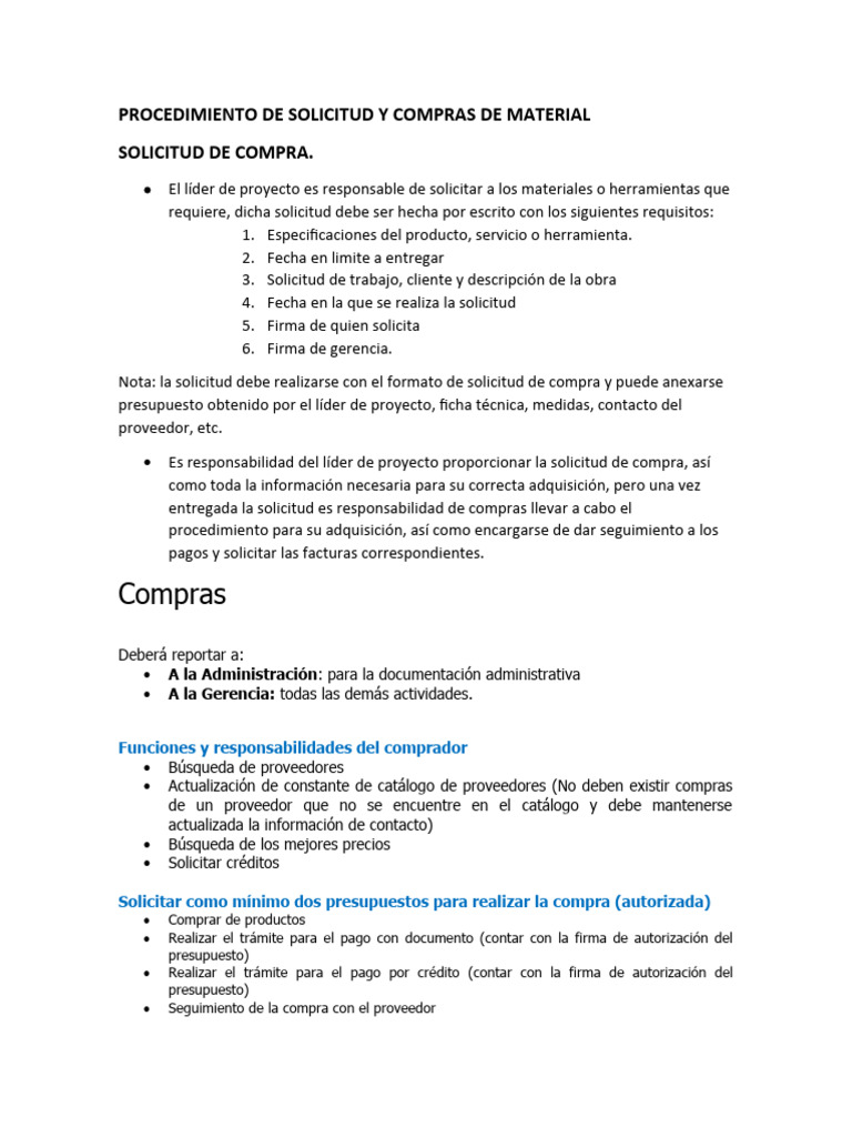 Pólitica de Compras | PDF | Presupuesto | Business