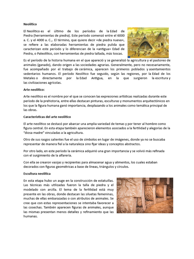 Neolítico | PDF | Neolítico | Paleolítico