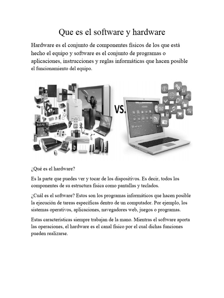 Que Es El Software y Hardware | PDF