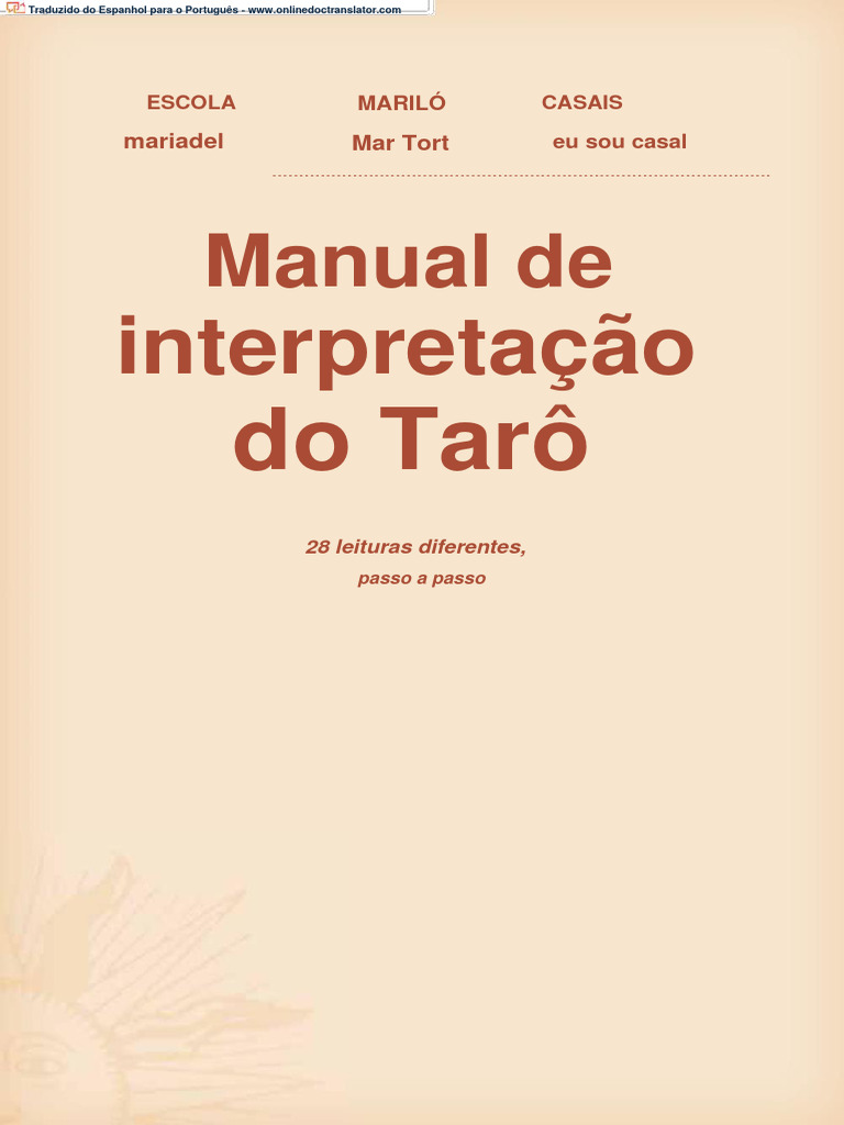 Manual de Interpretaçâo Do Tarô | PDF | Tarô | Tempo