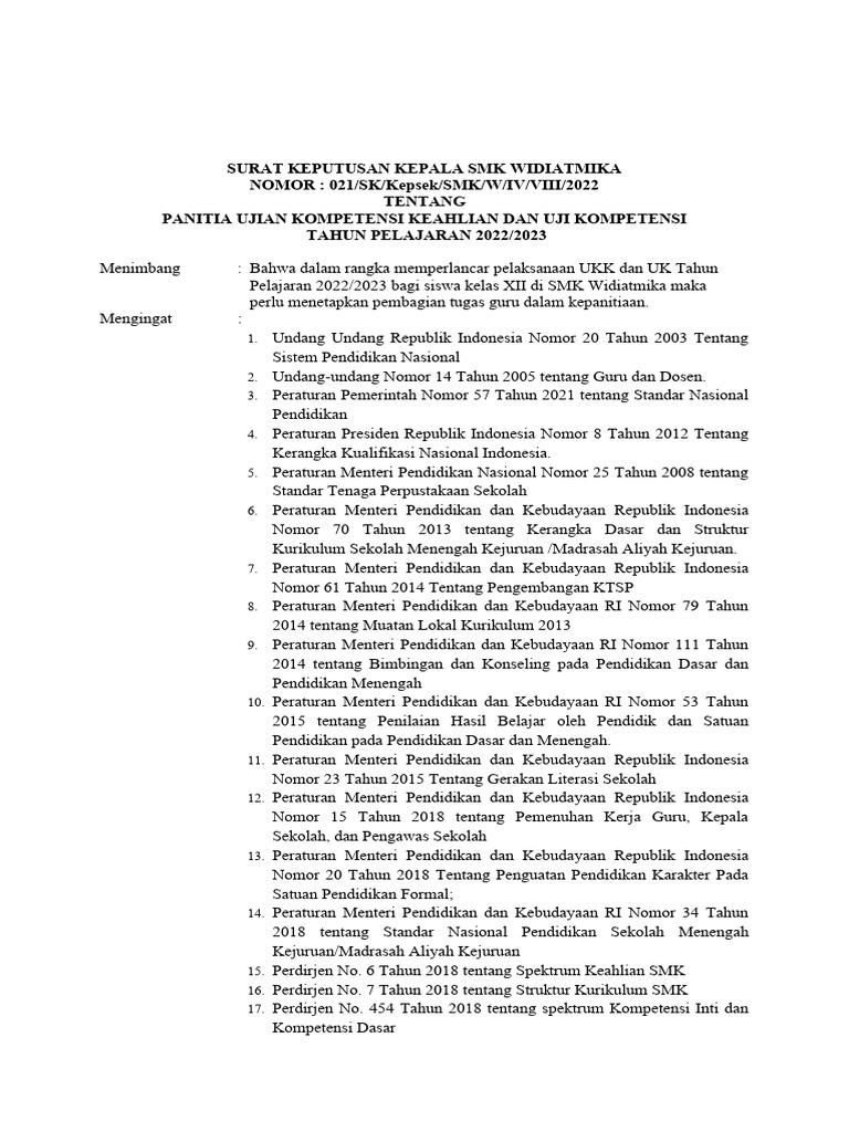 SK UKK Dan UK TA 2022-2023 FIX | PDF