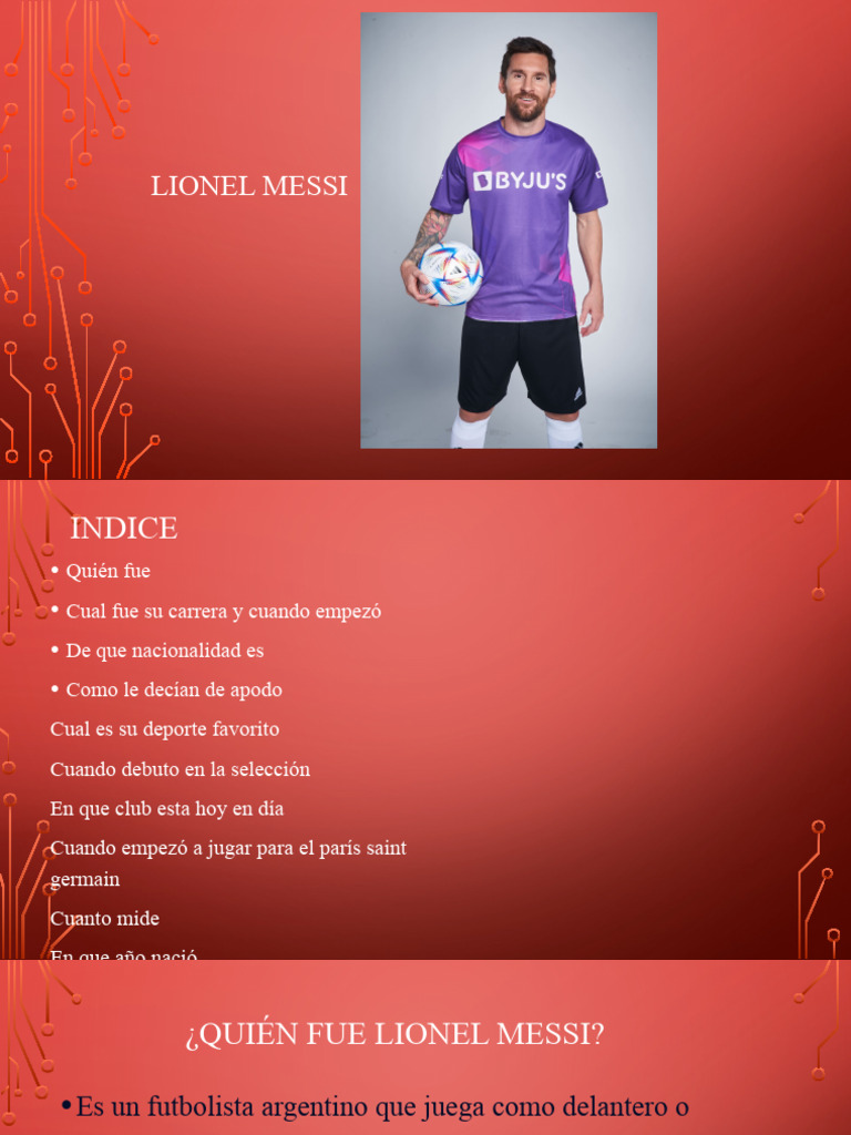 Biografía de Lionel Messi: Carrera y Logros | PDF | Cocina, comidas y ...
