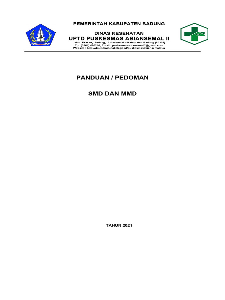 PEDOMAN SMD MMD 2020 | PDF