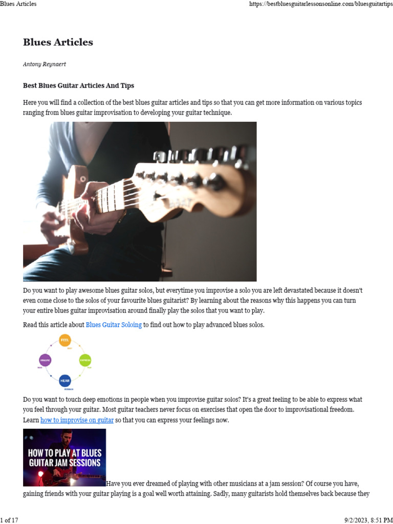 Master Blues Guitar Improvisation | PDF | Guitars | Blues
