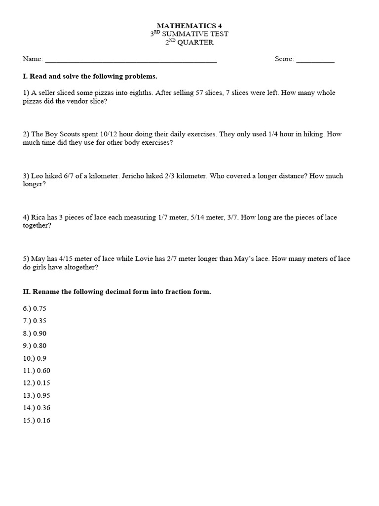 Math4 ST3 Q2 | PDF | Teaching Methods & Materials | Technology ...