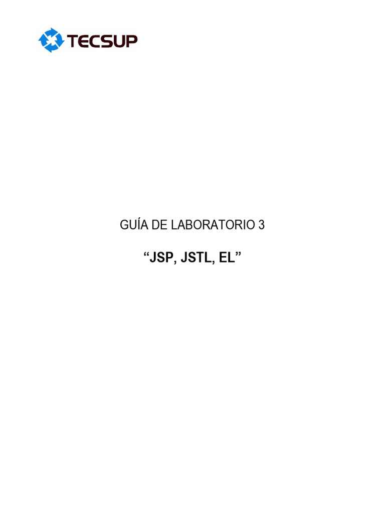 Laboratorio JSP con JSTL y EL | PDF | Informática | Ingeniería de software