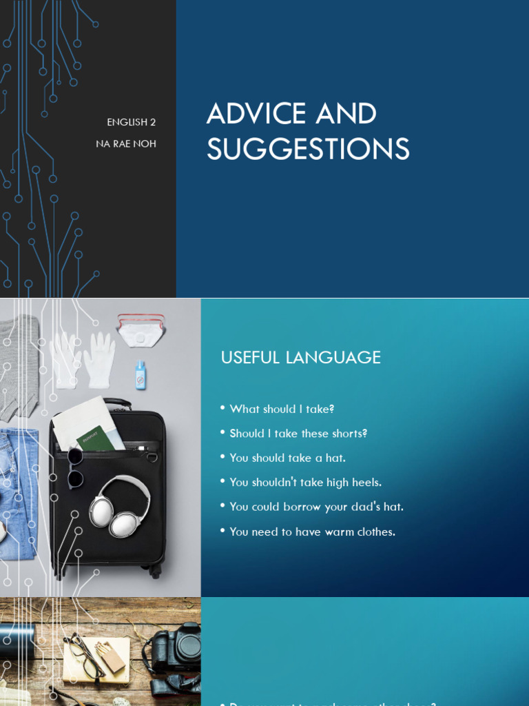 Advice and Suggestions | PDF