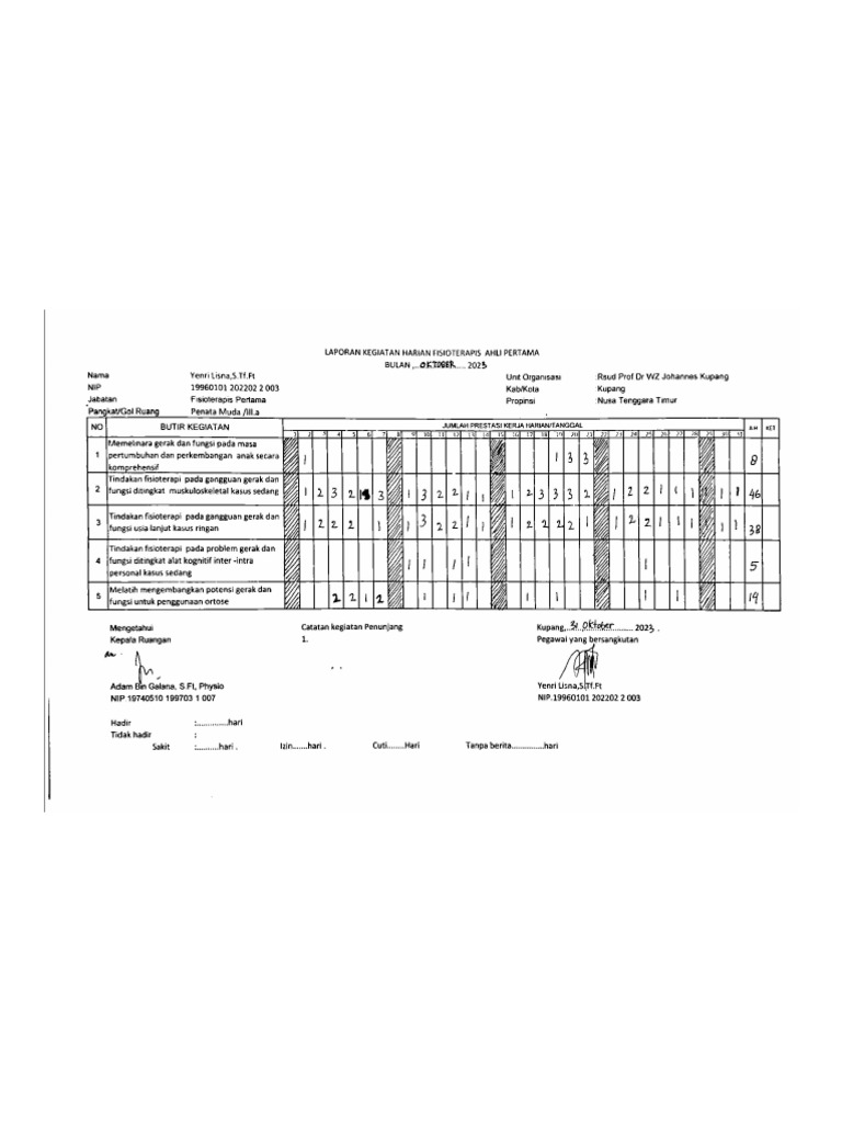Bukti Ekin Bulan Oktober 2023 | PDF