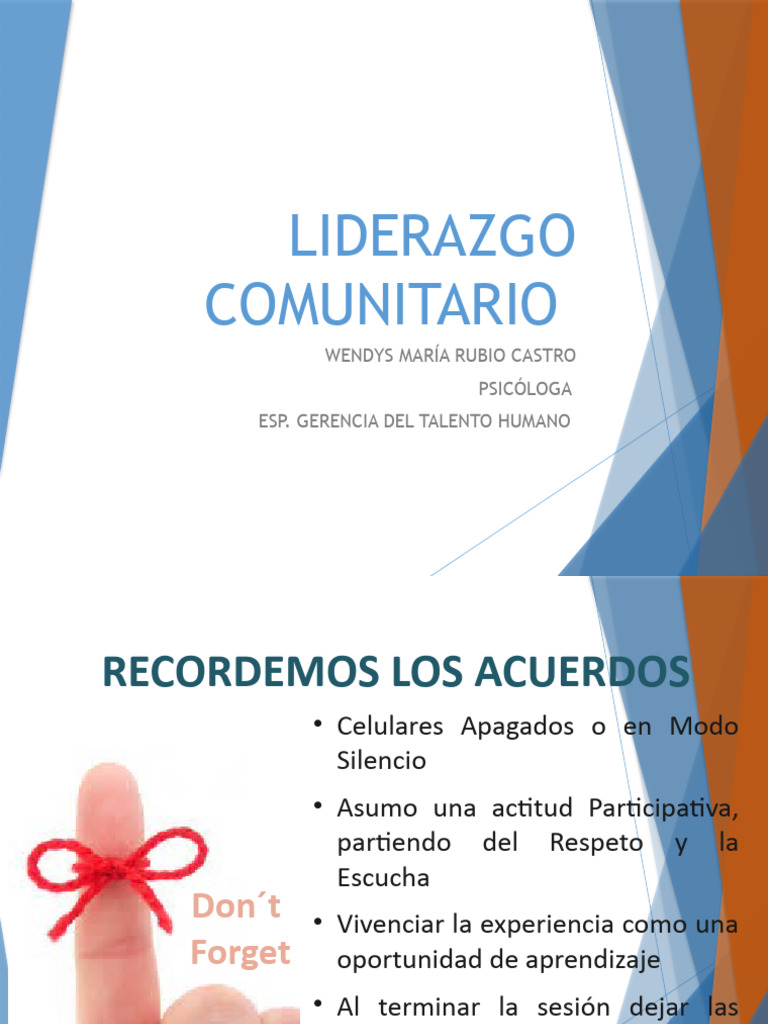 LIDERAZGO COMUNITARIO | PDF | Liderazgo | Comunicación