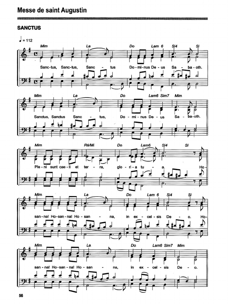 Messe St. Augustin Sanctus | PDF
