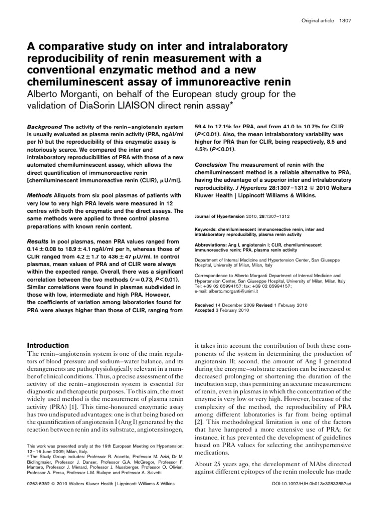 Conversion Factor Renin | PDF | Medical Specialties | Physiology