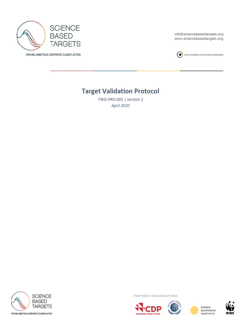 SBTi Target Validation Protocol Overview | PDF | Climate Change