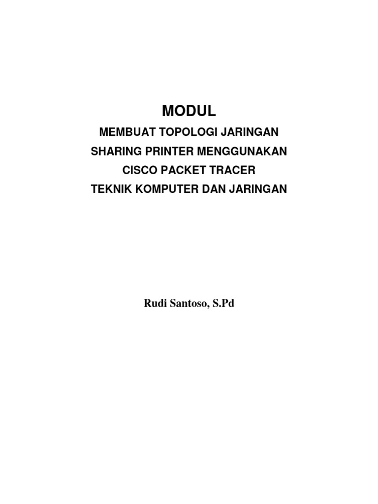 Modul Topologi Jaringan Shering Printer Dengan Cisco | PDF