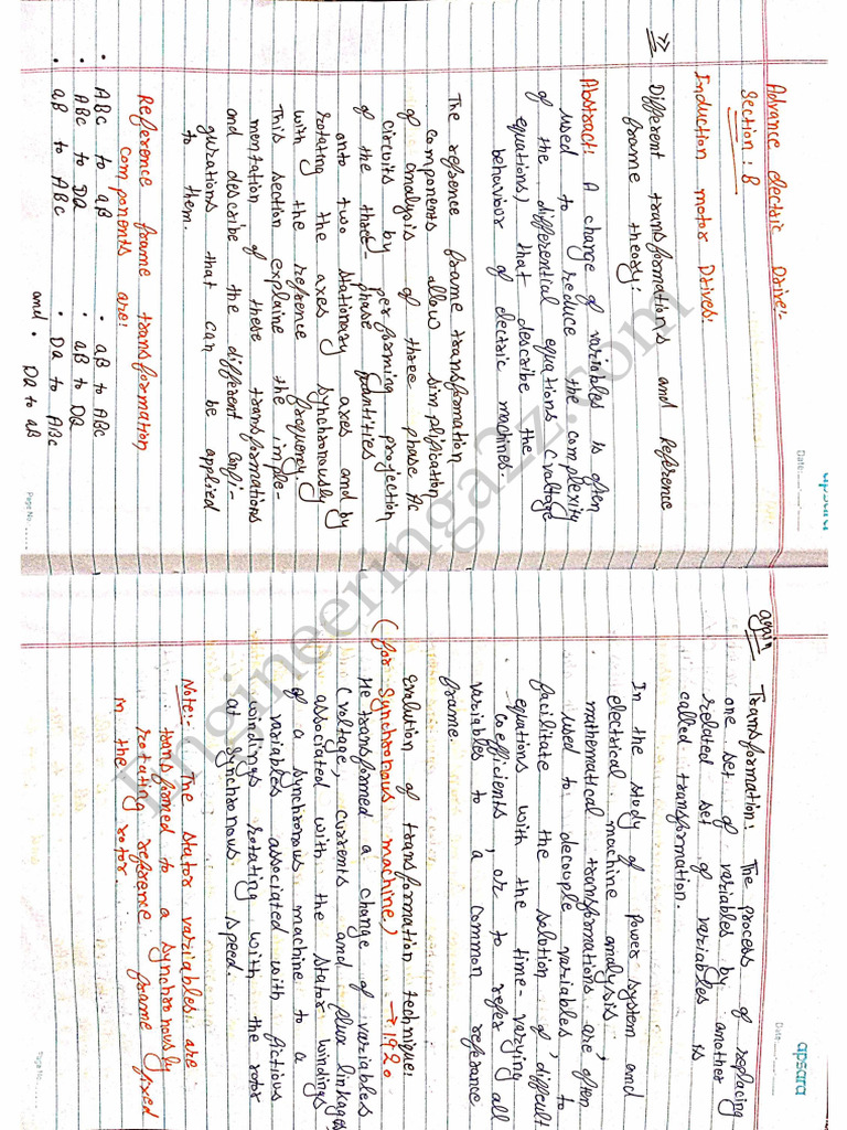 Advance Electric Drive Notes | PDF