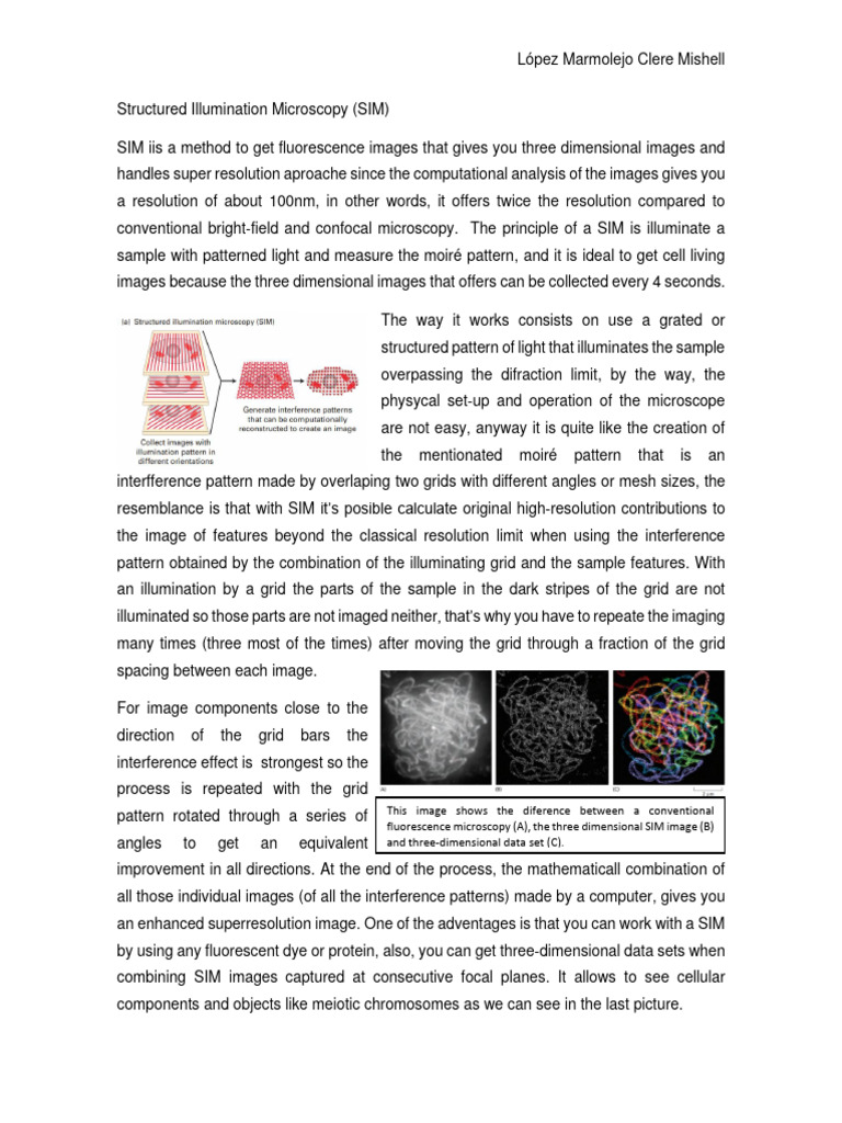 1erTareaMicroscopíasLópez Marmolejo Clere Mishell | PDF | Microscopy | Angular Resolution