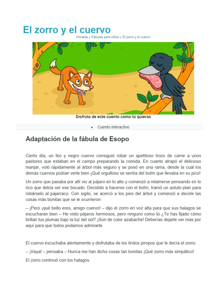 El Zorro Y El Cuervo Pdf Burro