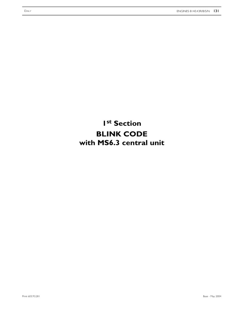 Blink Code Iveco | PDF