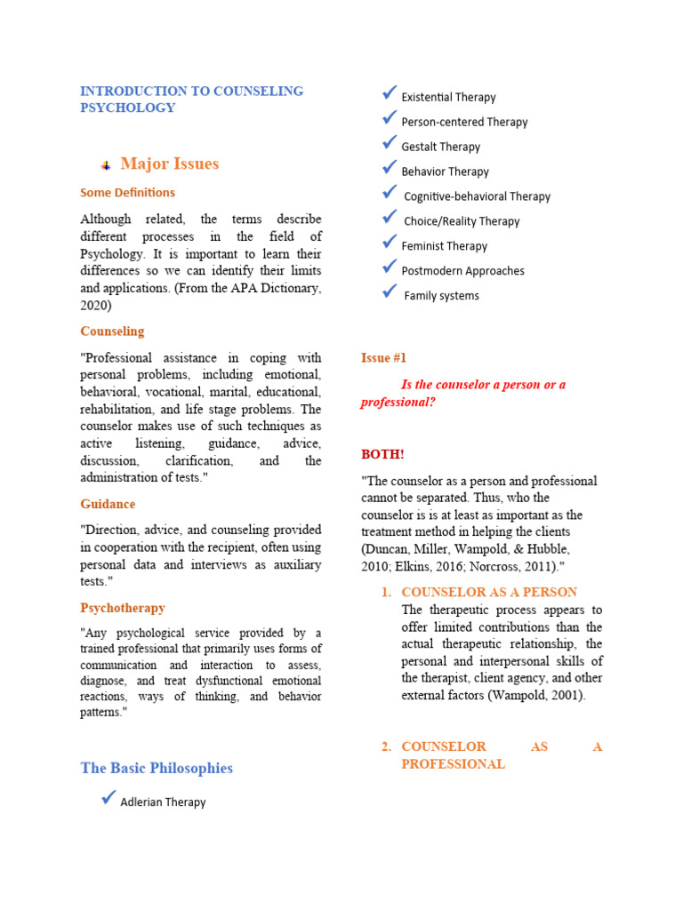 Intro Psych Reviewer | PDF | Psychotherapy | Medical Treatments