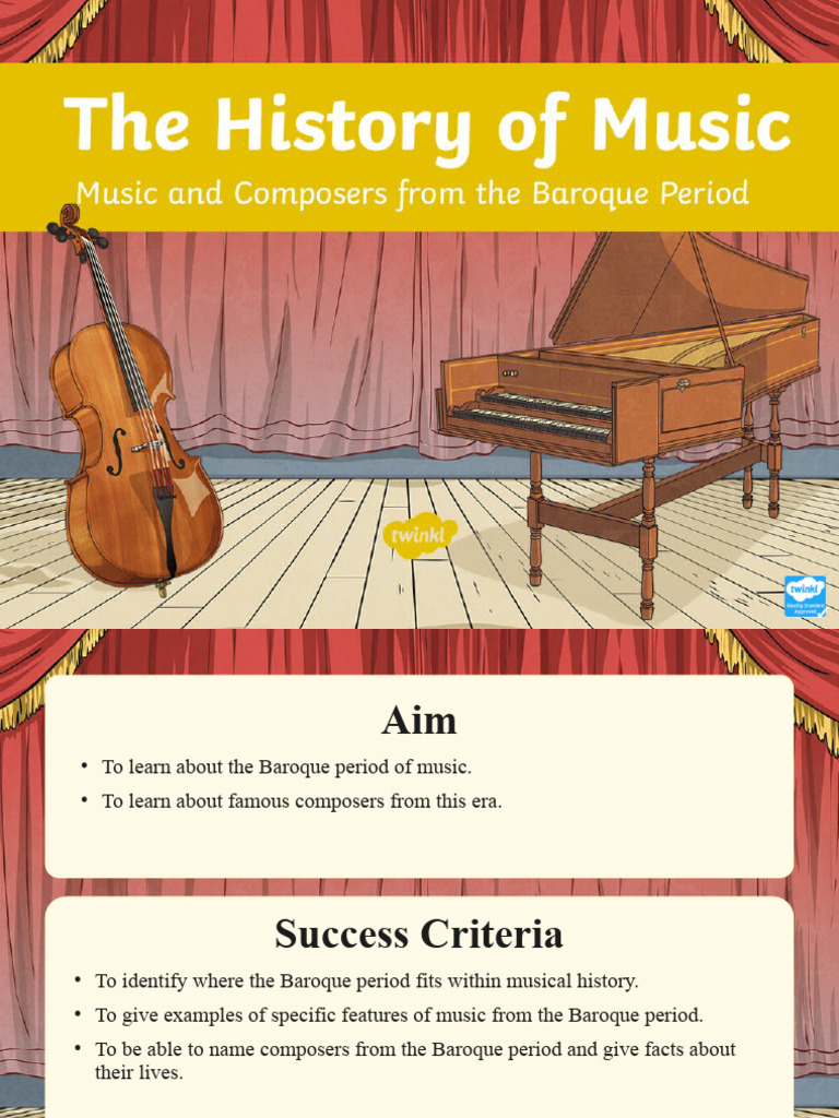 t2 Mu 069 The History of Music The Baroque Period and Composers ...