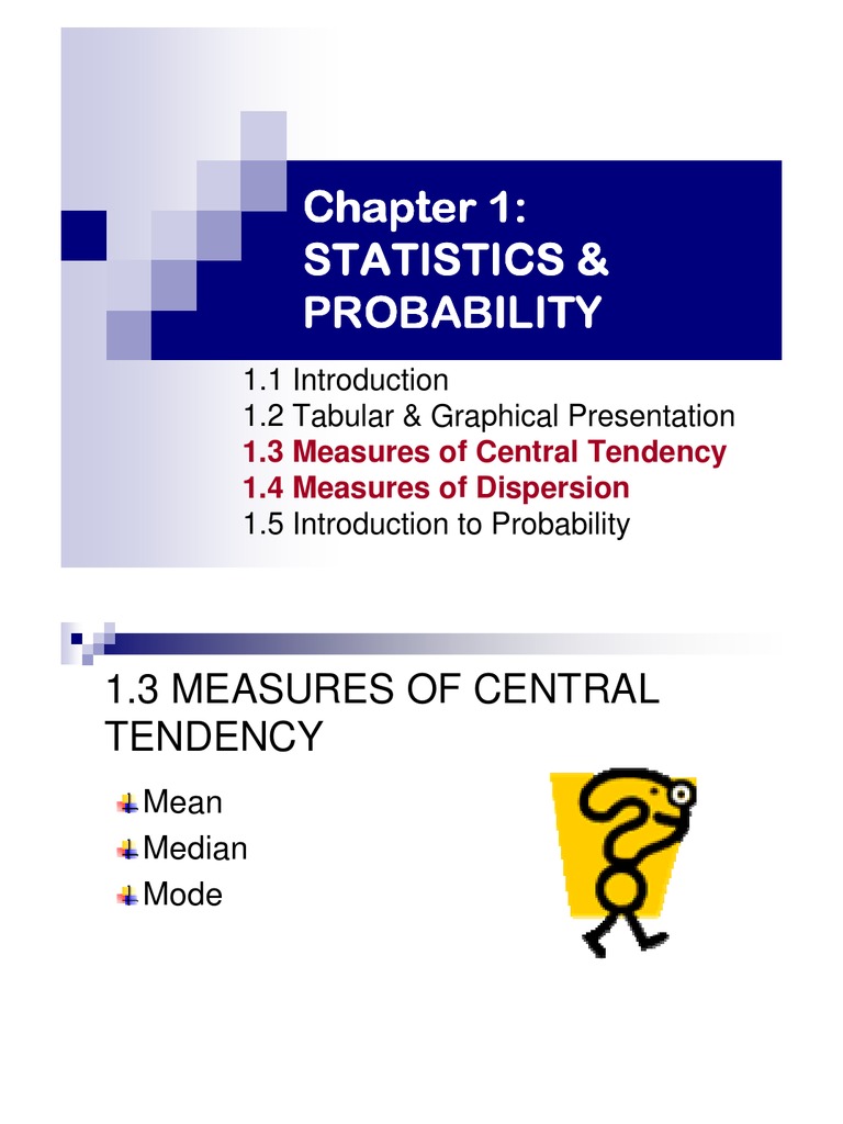 Chapter 1 STATS PROB Part2 | PDF | Arithmetic Mean | Mode (Statistics)