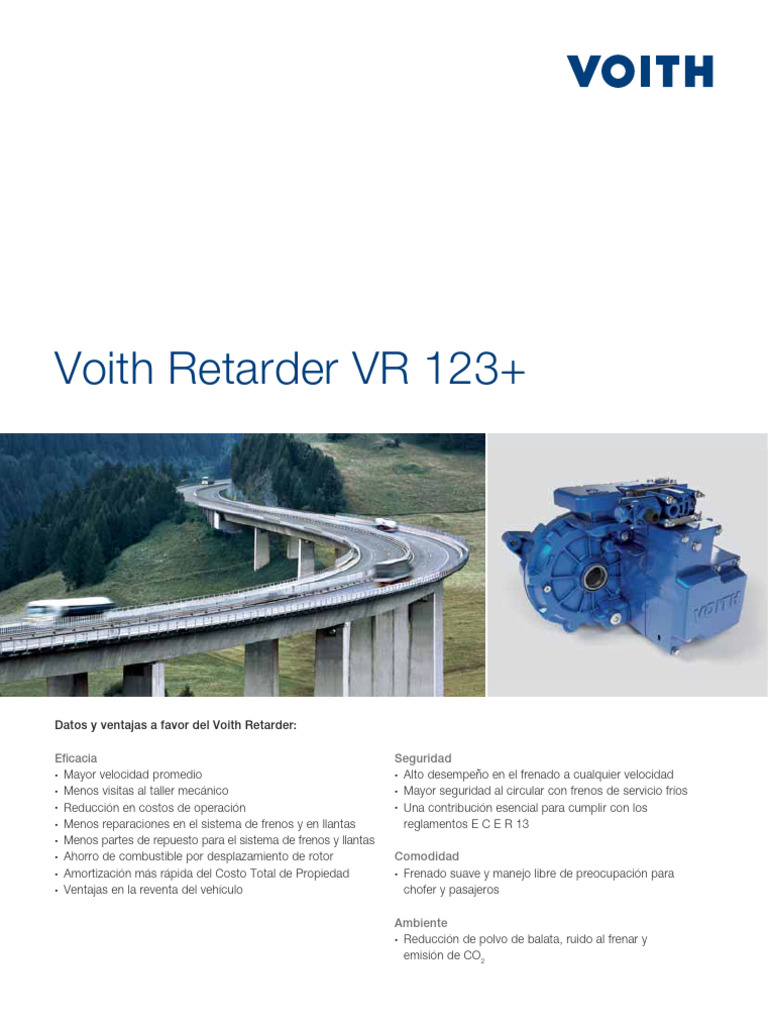 Voith Retarder VR 123+: Efi Cacia Seguridad | PDF | Ingeniería mecánica ...