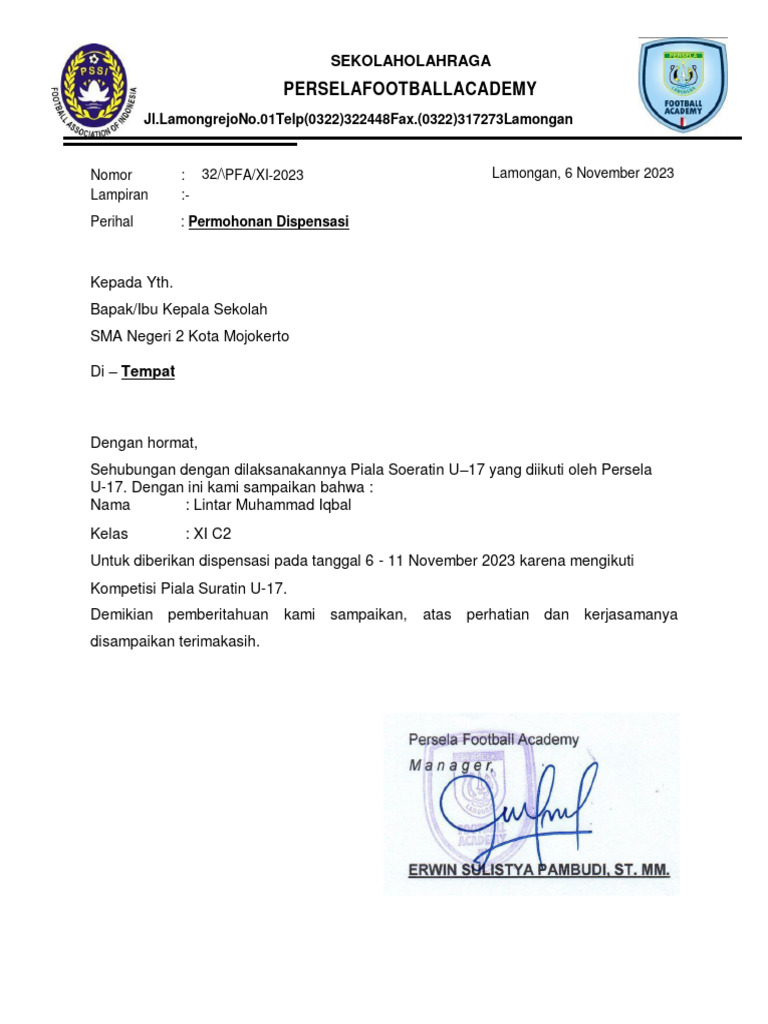 Dispen Piala Suratin | PDF