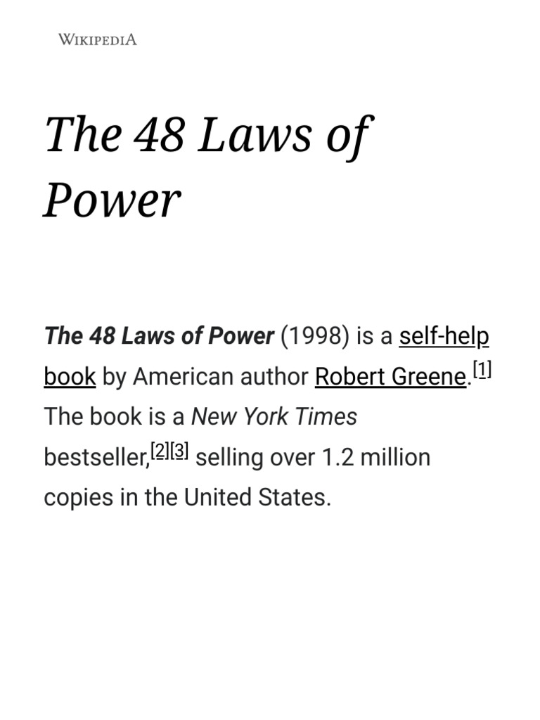 Overview of The 48 Laws of Power | PDF | History