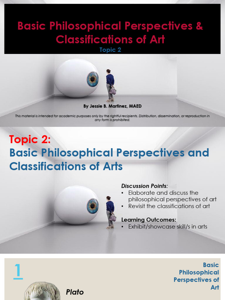 Topic 2 Basic Philosophical Perpspective and Categories of Art | PDF ...