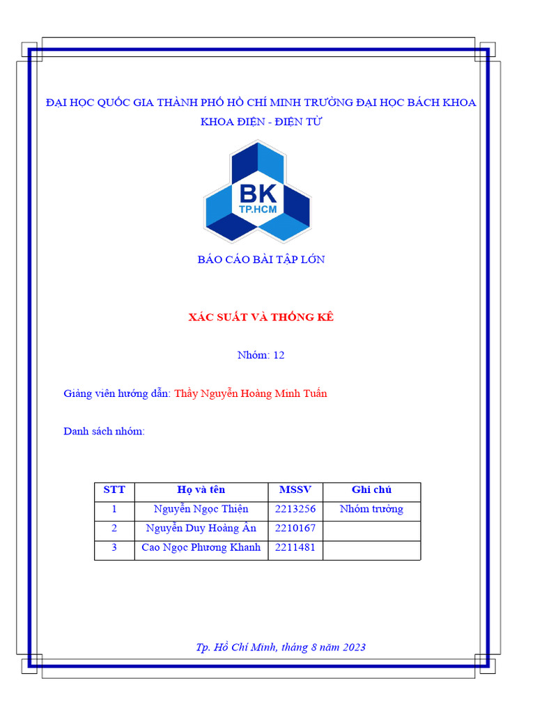 Nhom 12 BTL XSTK | PDF