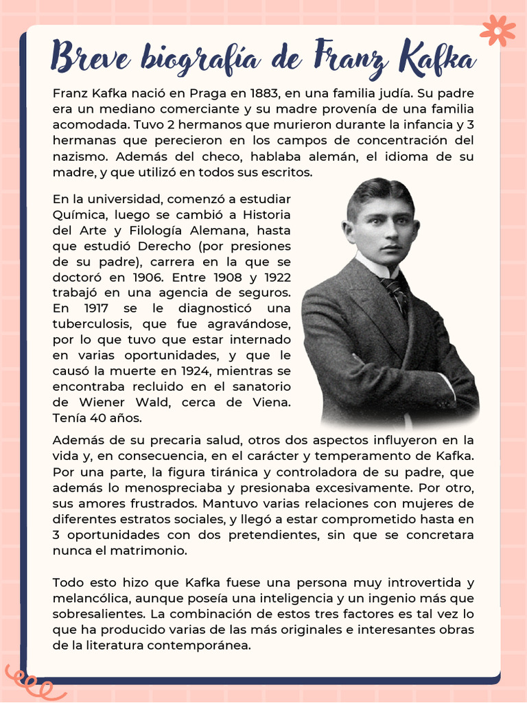 Franz Kafka | PDF | La metamorfosis | Franz Kafka