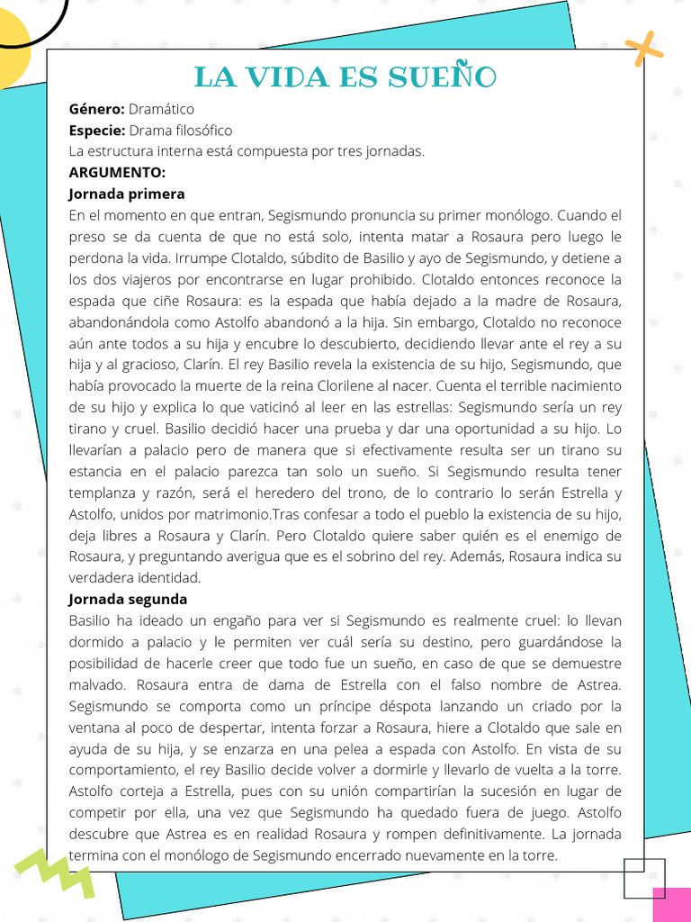 La Vida Es Sueño | PDF