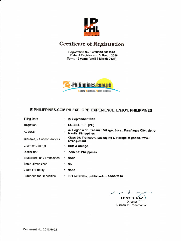 IPO Registration Certificate Details | PDF